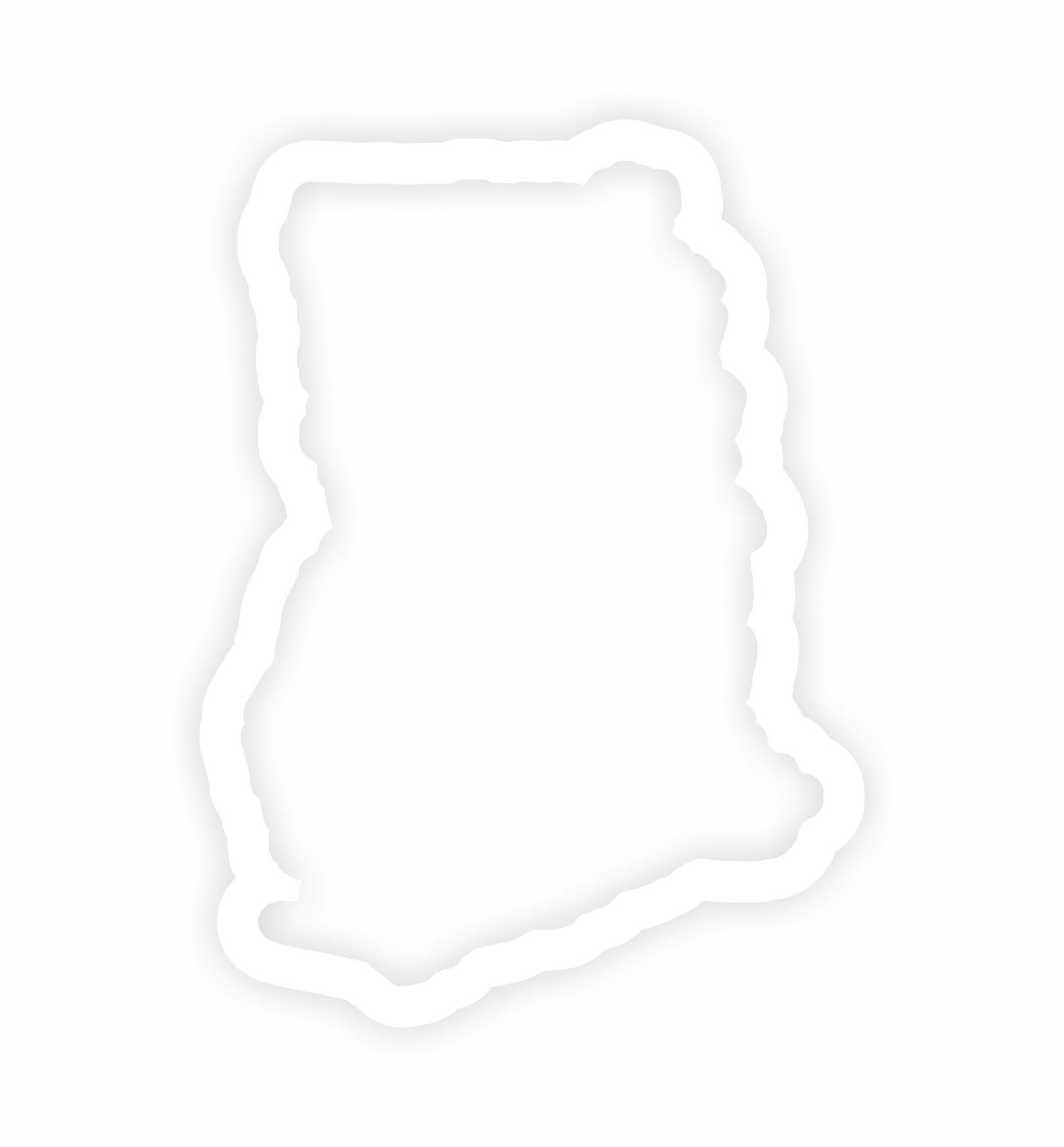 Ghana Map Flag Outline Sticker for Laptop Book Fridge Guitar Motorcycle ...