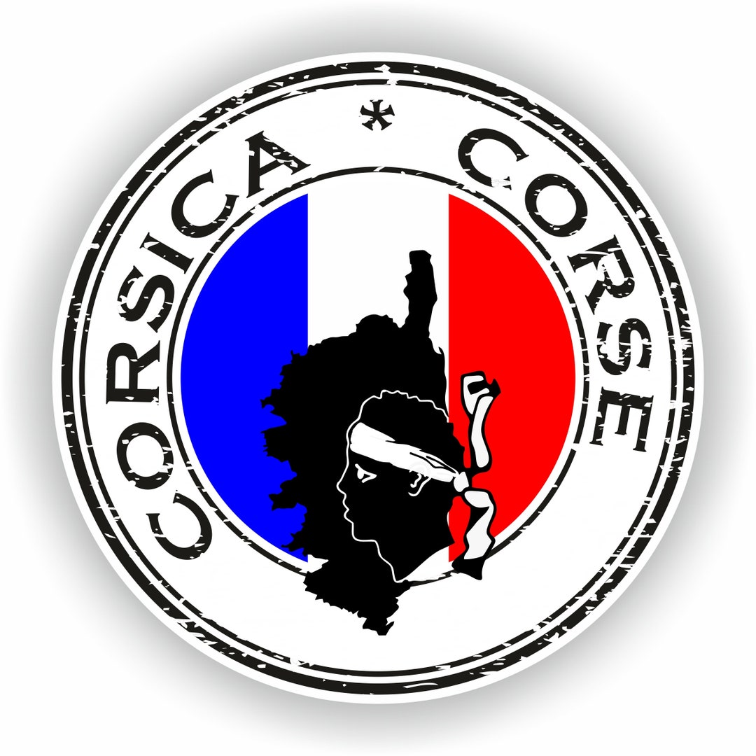 Corse Corsica France Seal Sticker Round Flag for Laptop Book Fridge ...