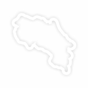 Costa Rica Map Flag Outline Sticker for Laptop Book Fridge Guitar ...