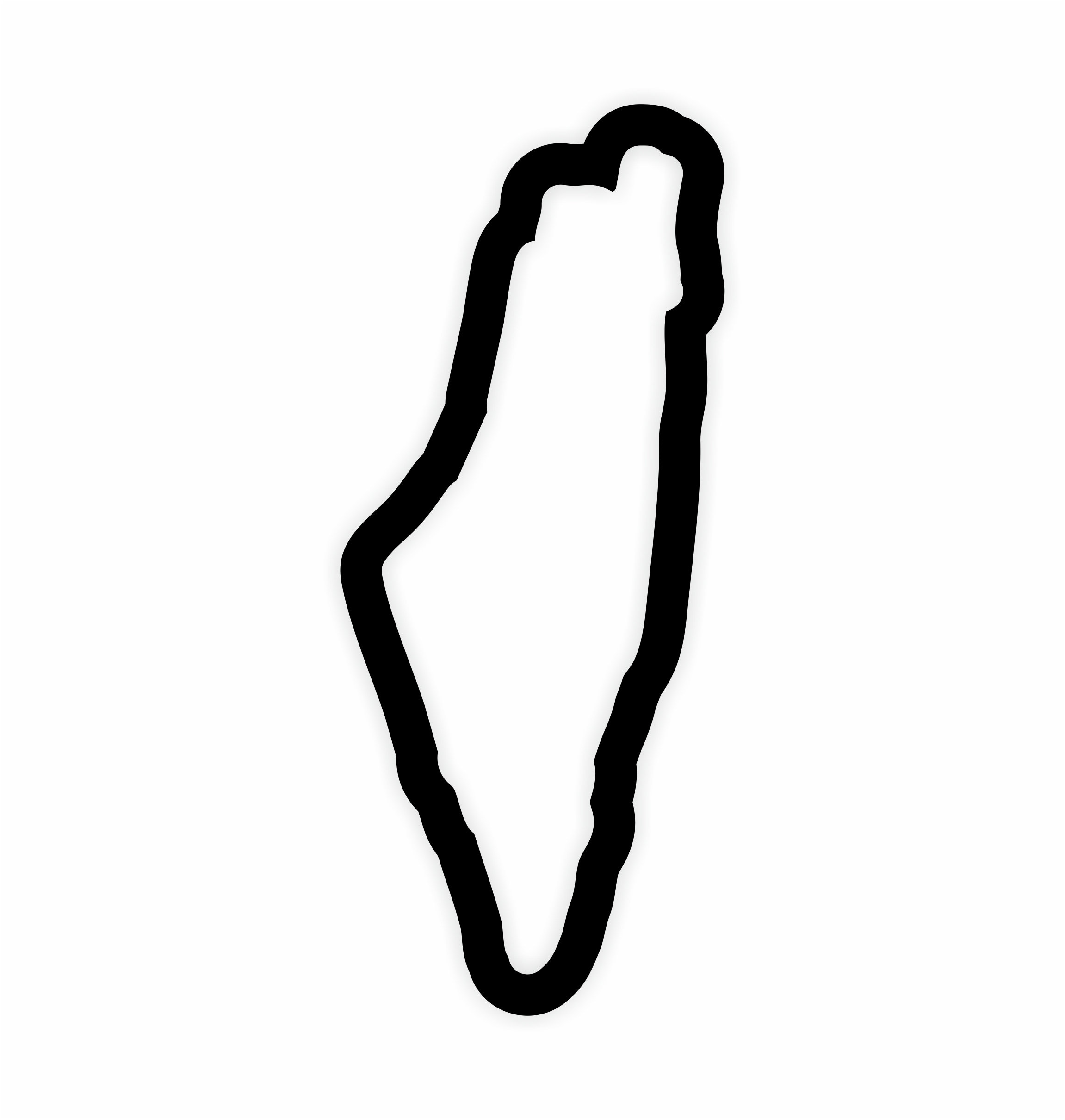 Palestine Map Flag Outline Sticker for Laptop Book Fridge Guitar ...