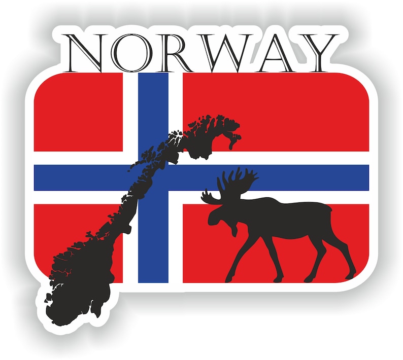 Norway Sticker Flag MF for Laptop Book Fridge Guitar Motorcycle Helmet ...