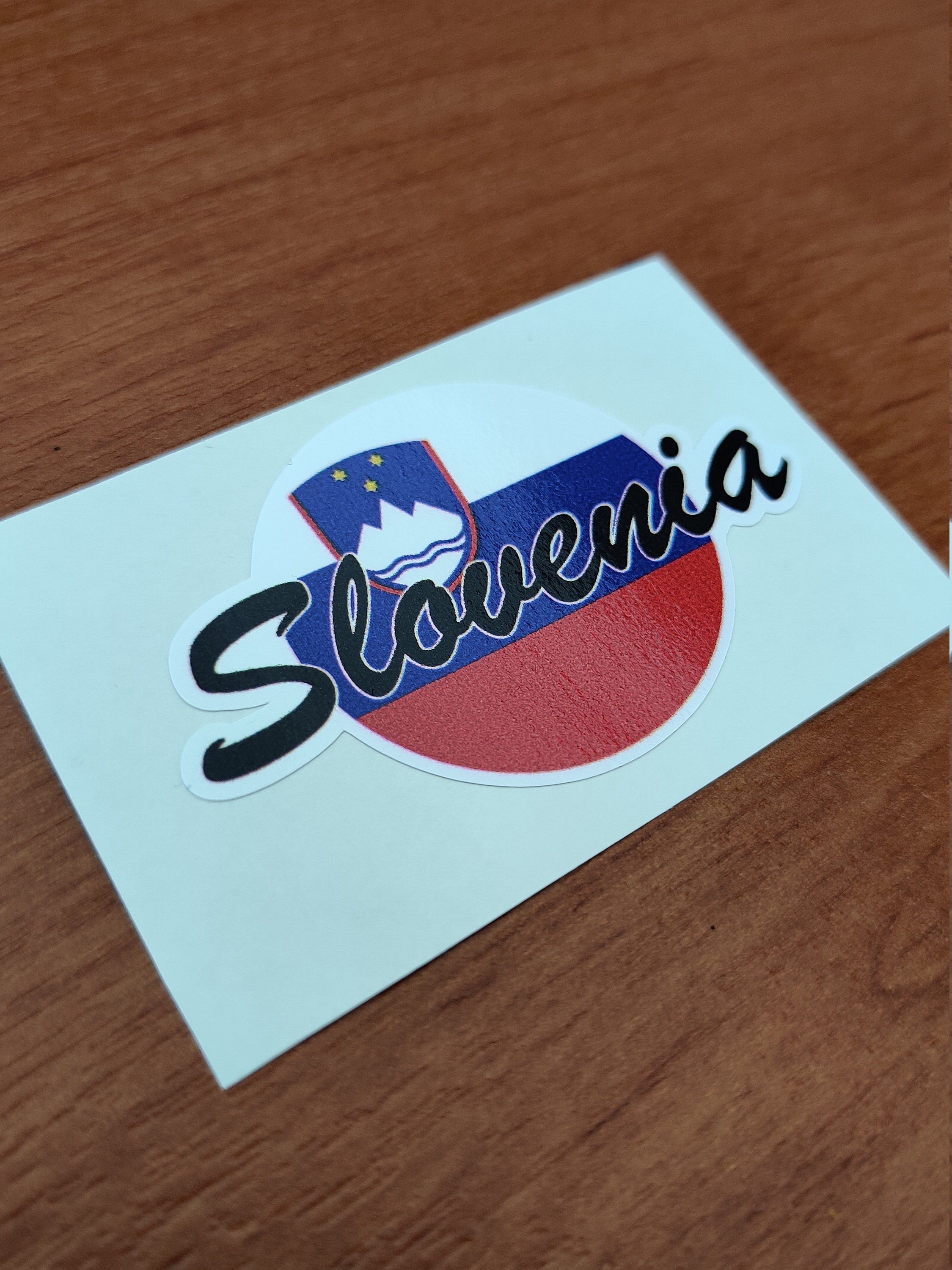 Slovenia Round Flag Sticker for Laptop Book Fridge Guitar Motorcycle ...