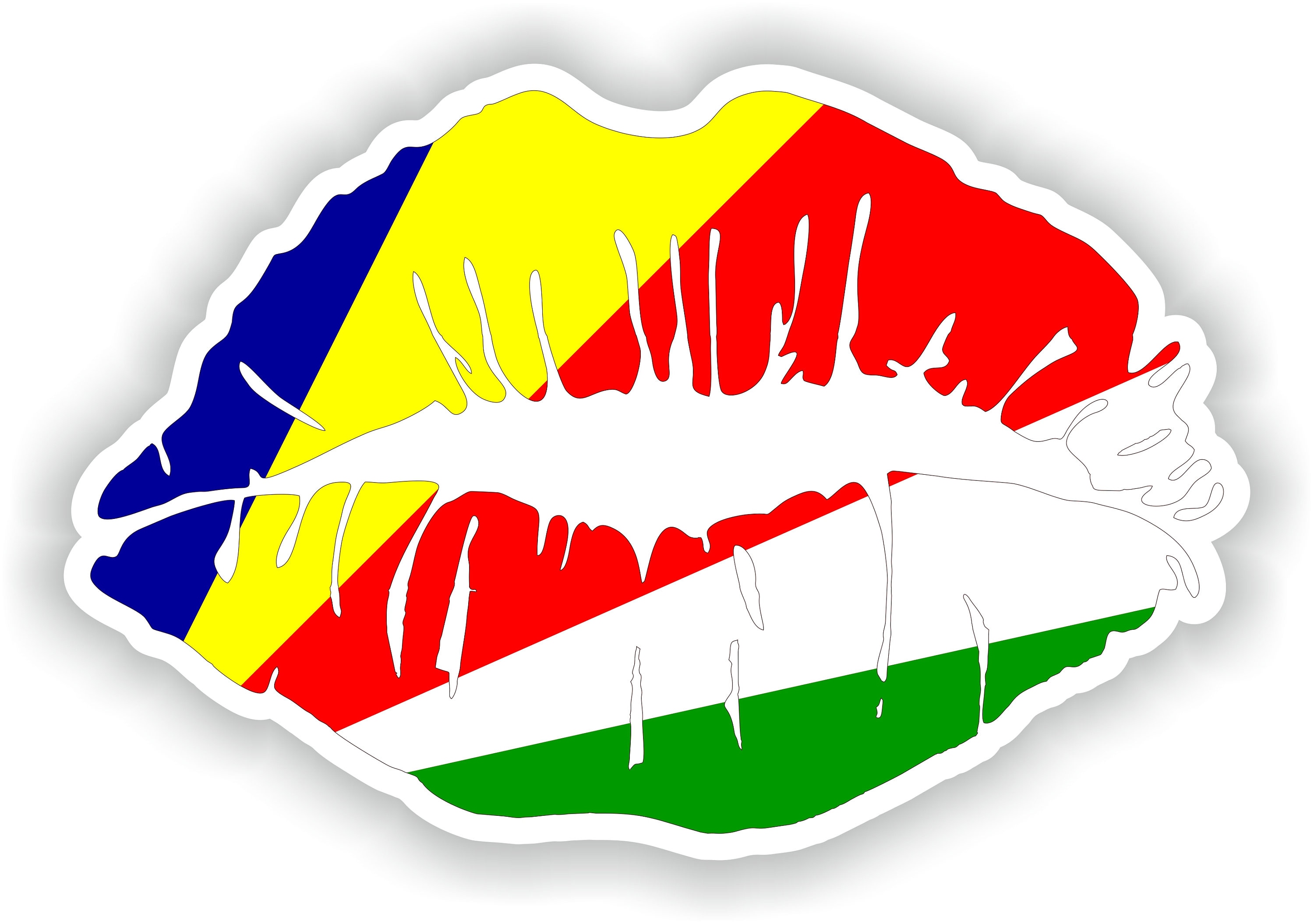 Seychelles Sticker Flag for Laptop Book Fridge Guitar Motorcycle Helmet ...