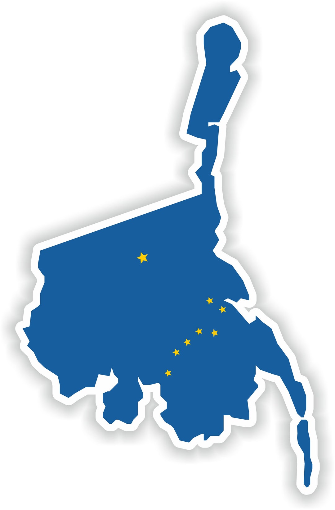 Alaska USA Map Flag - Digital File Download - Svg, Png, Dxf, Eps, Jpg ...