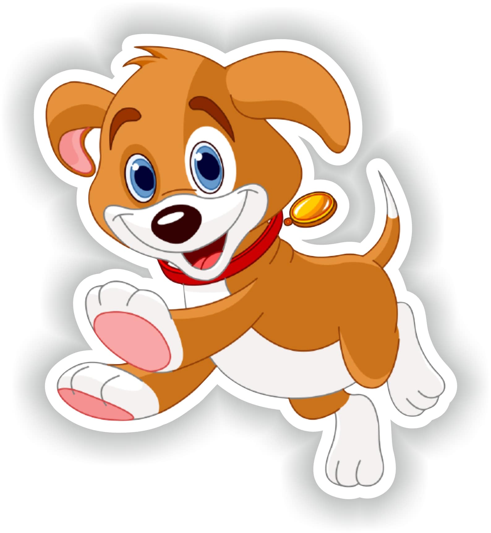 Cute Dog Sticker for Bumper Car Van Truck Motorcycle Helmet Toolbox ...