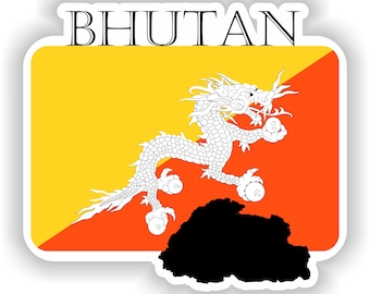 Bhutan Round Flag SVG Bhutanese Circular Banner, Country National ...
