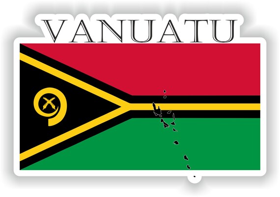 Vanuatu Sticker Flag Mf For Laptop Book Fridge Guitar Etsy