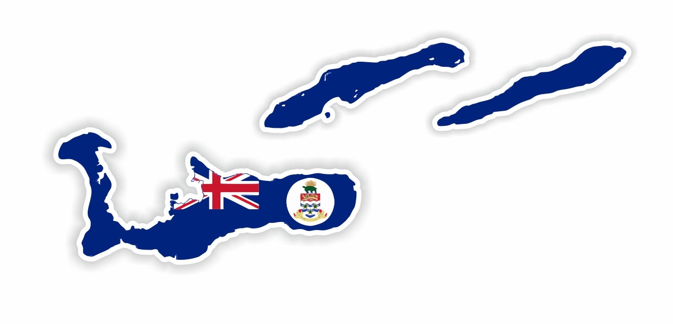 Cayman Islands Map Sticker Flag for Laptop Book Fridge Guitar ...