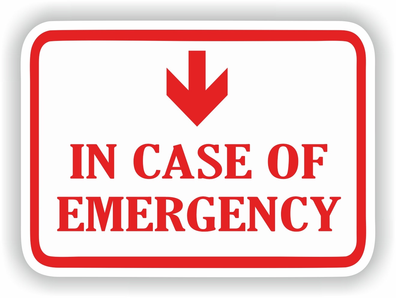 In Case of Emergency Safety Warning Sticker for Bumper Car Laptop Book ...