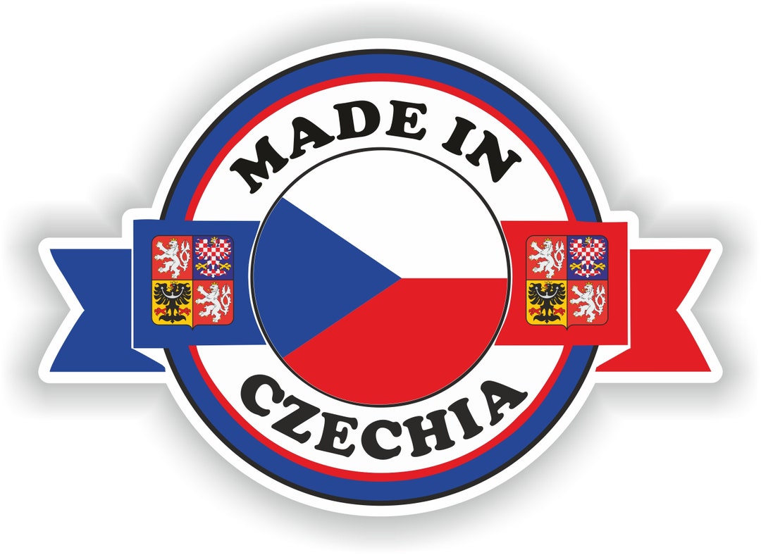 Czechia Made In, Sticker Flag for Laptop Book Fridge Water Bottle ...