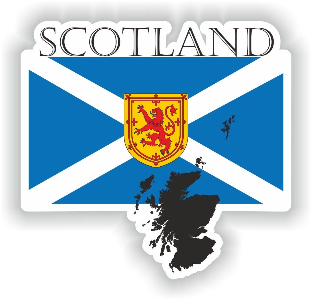 Scotland Sticker Flag MF for Laptop Book Fridge Guitar Motorcycle ...