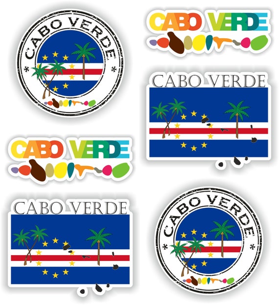 Cabo Verde Set of Stickers for Laptop Book Water Bottle Fridge | Etsy
