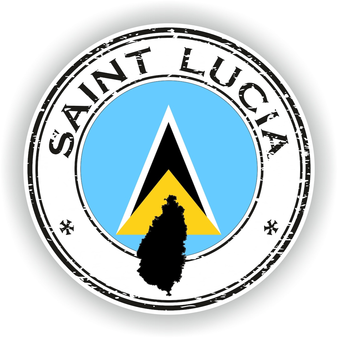 Saint Lucia Seal Round Flag - Digital File Download - Svg, Png, Eps ...