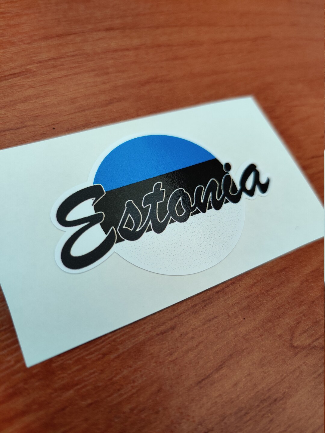 Estonia Round Flag Sticker for Laptop Book Fridge Guitar Motorcycle ...