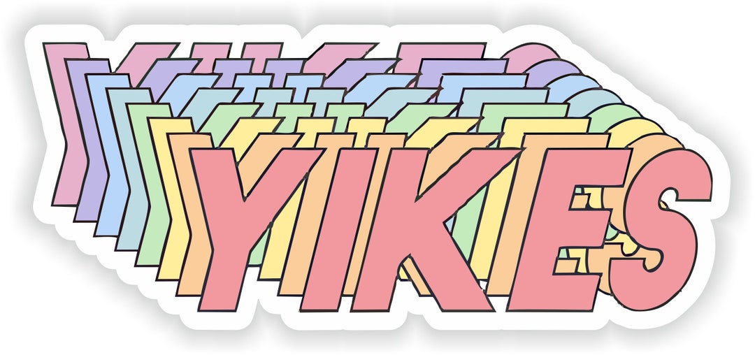 Yikes Sticker for Laptop Book Fridge Guitar Motorcycle Helmet Toolbox ...