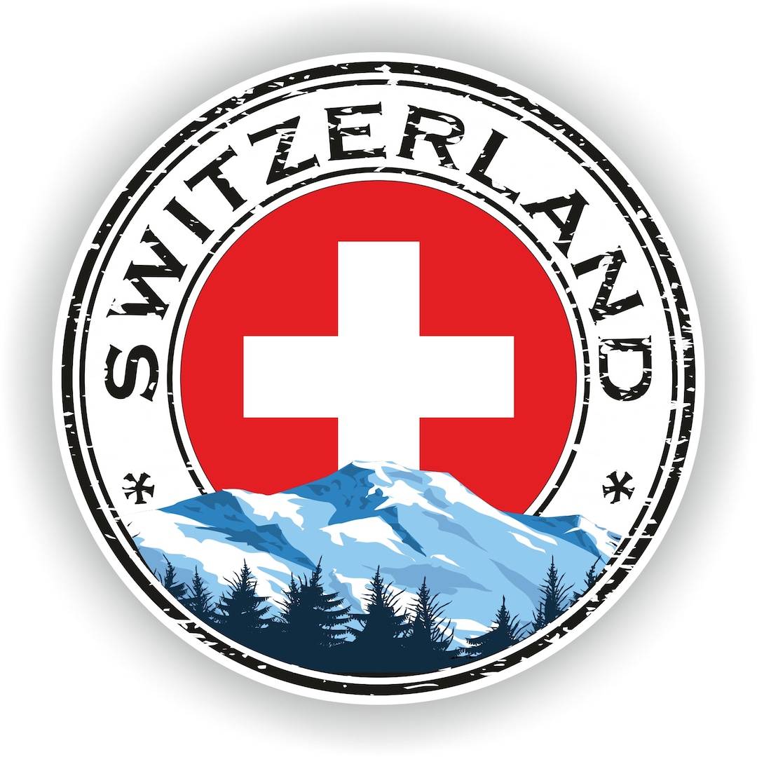 Switzerland Seal Round Flag - Digital File Download - Svg, Png, Dxf ...