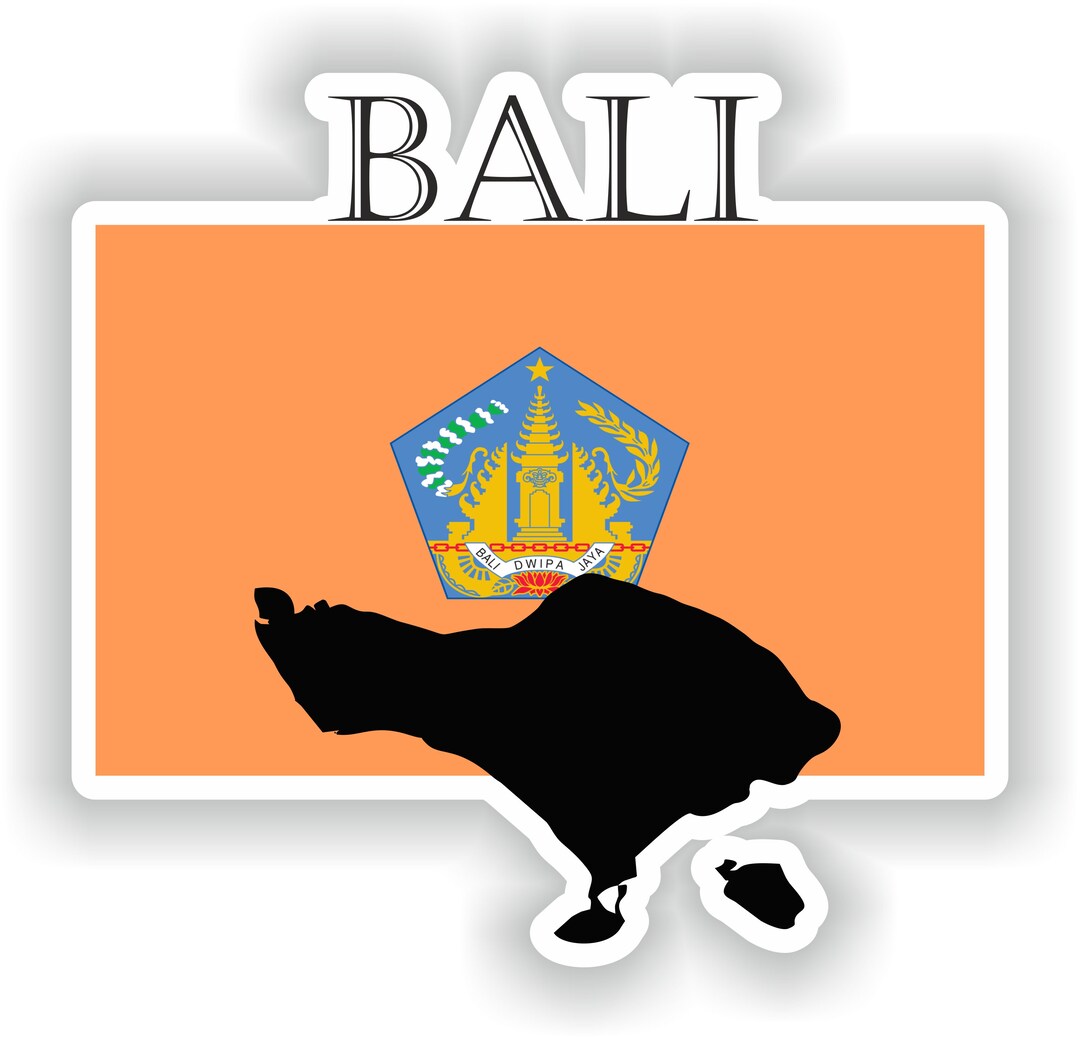 Bali Indonesia Sticker Flag MF for Laptop Book Fridge Guitar Motorcycle ...