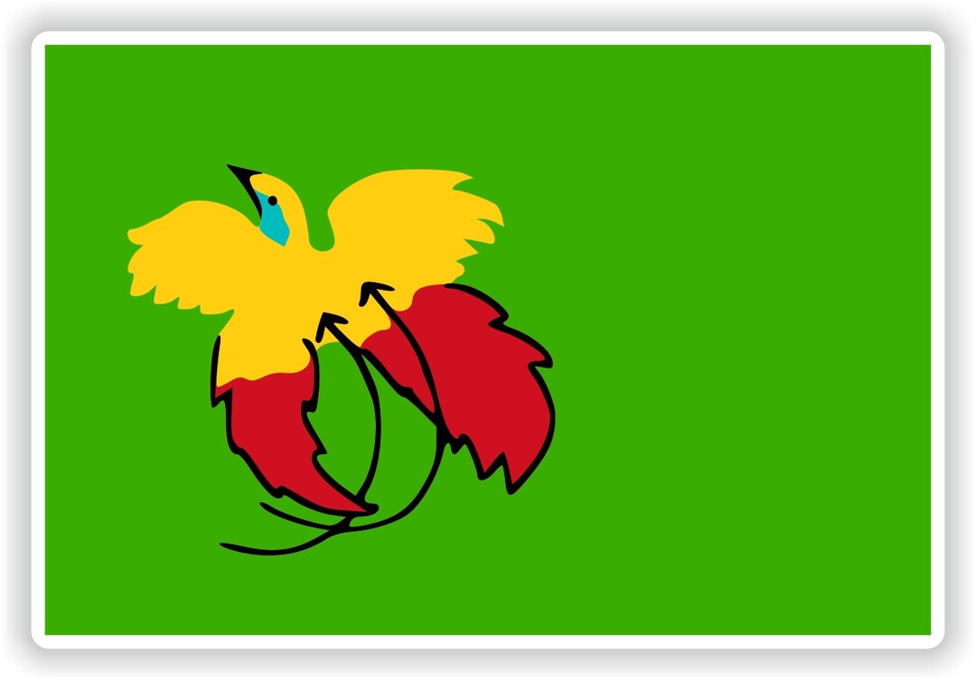 Flag of Papua New Guinea 1965 Oceania Sticker for Laptop Book Fridge ...