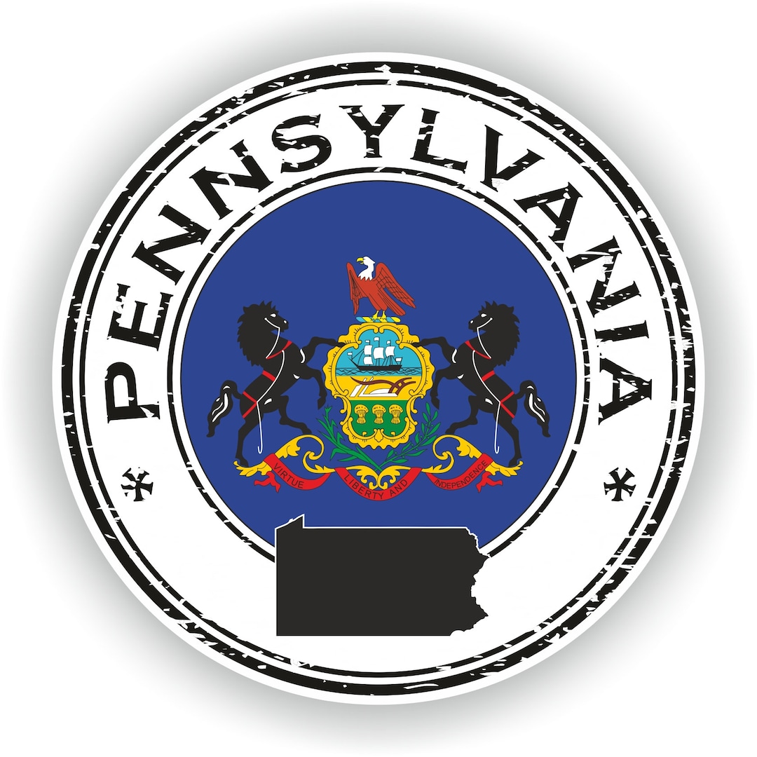 Pennsylvania Seal Round Flag - Digital File Download - Svg, Png, Eps ...