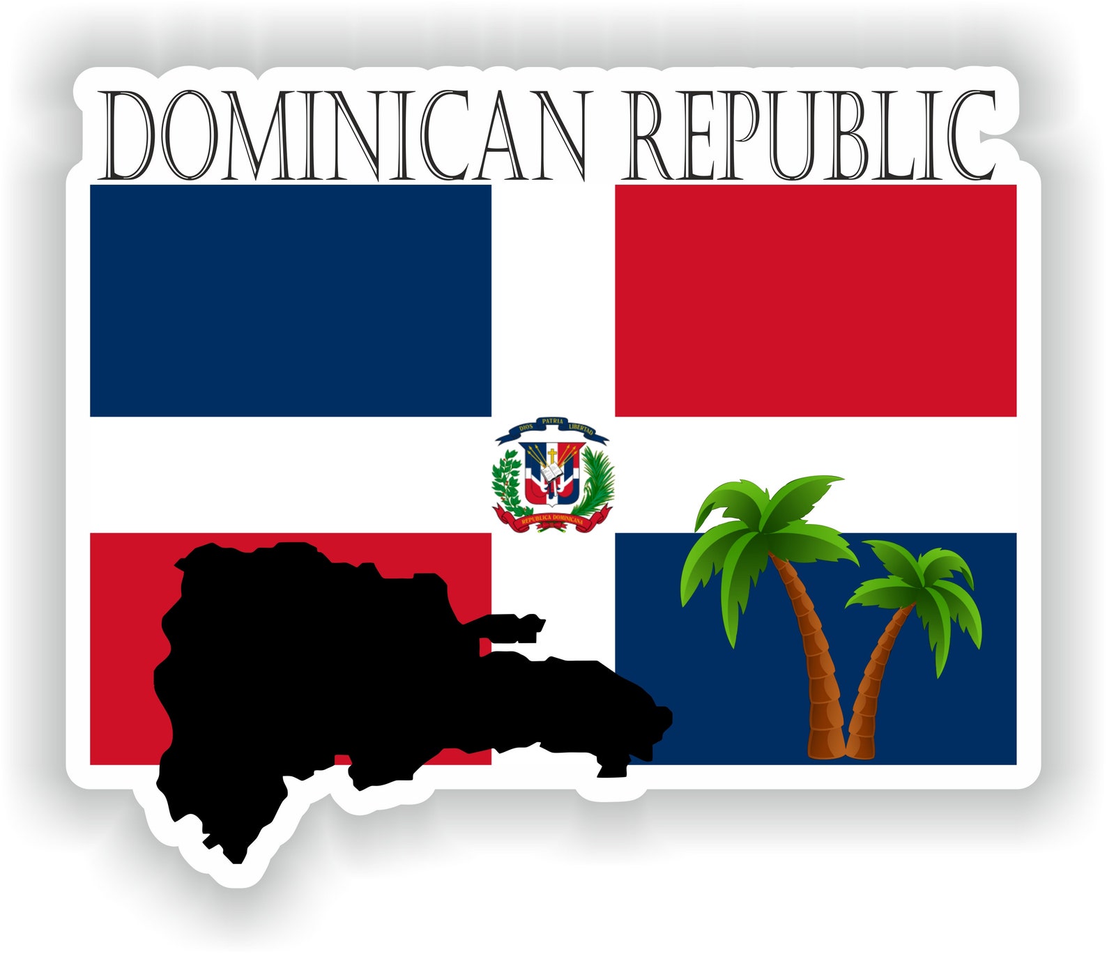 Dominican Republic Country Project Flag - Digital File Download - Svg ...