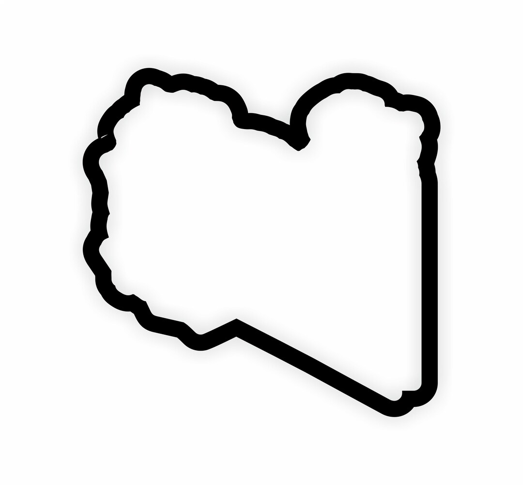 Libya Map Flag Outline Sticker for Laptop Book Fridge Guitar Motorcycle ...