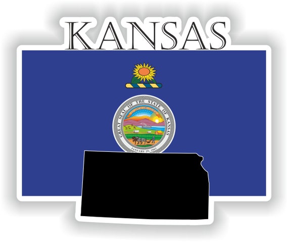 Kansas Sticker Flag MF for Laptop Book Fridge Guitar | Etsy