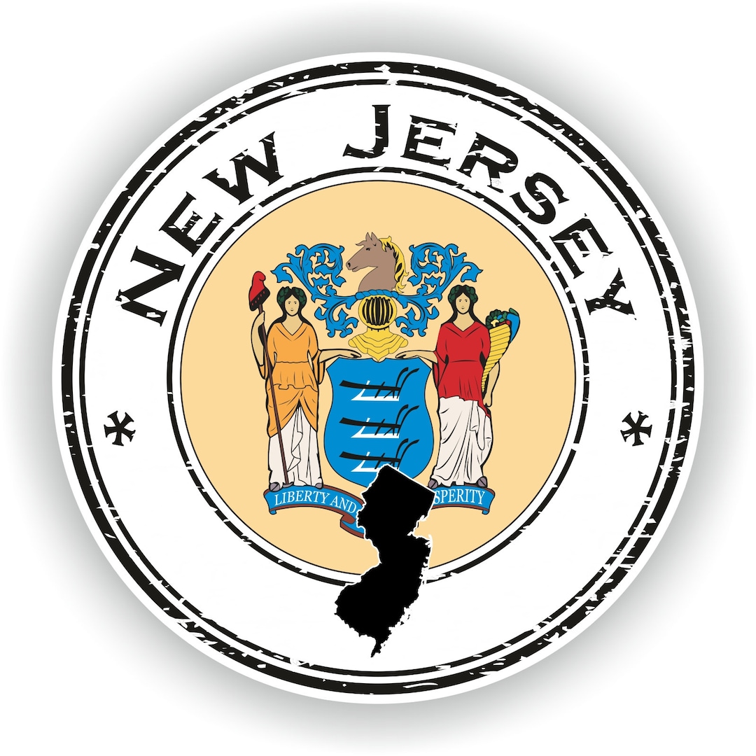 New Jersey Seal Round Flag - Digital File Download - Svg, Png, Eps, Jpg ...