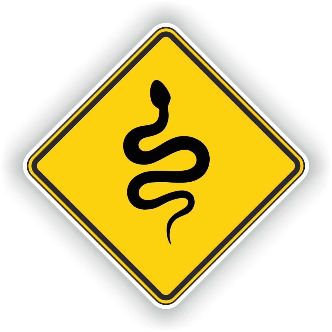 Snake Warning Sticker for Bumper Car Laptop Book Fridge Guitar ...