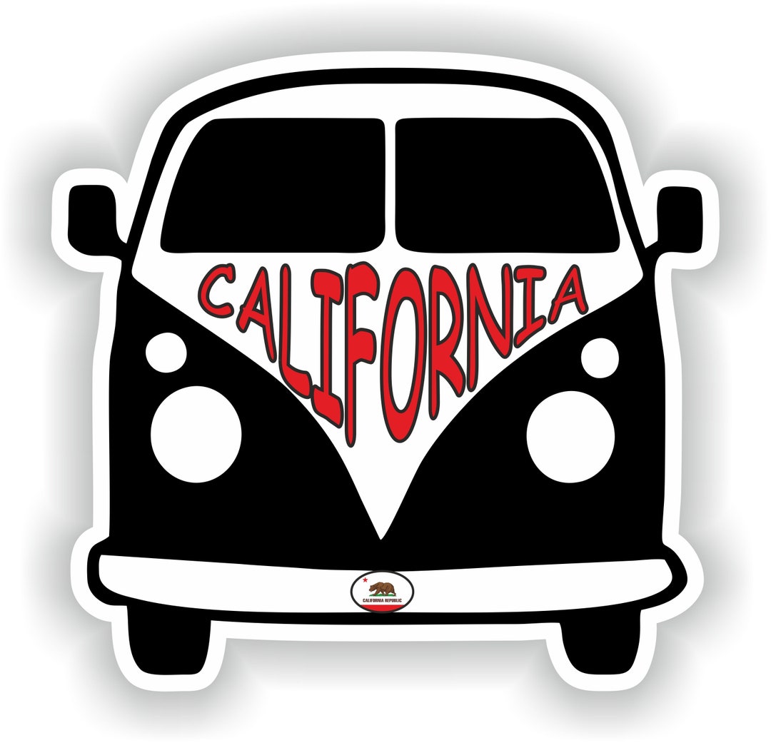Van California Sticker for Car Truck Mobile Home Caravane Laptop Book ...