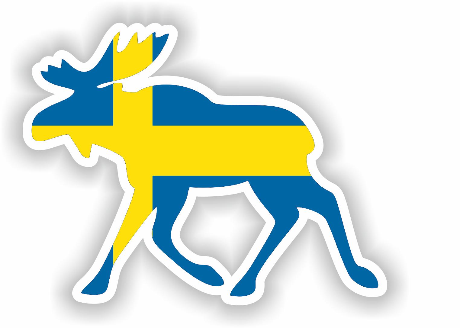 Moose Sweden Sticker for Bumper Car Laptop Book Fridge Guitar ...