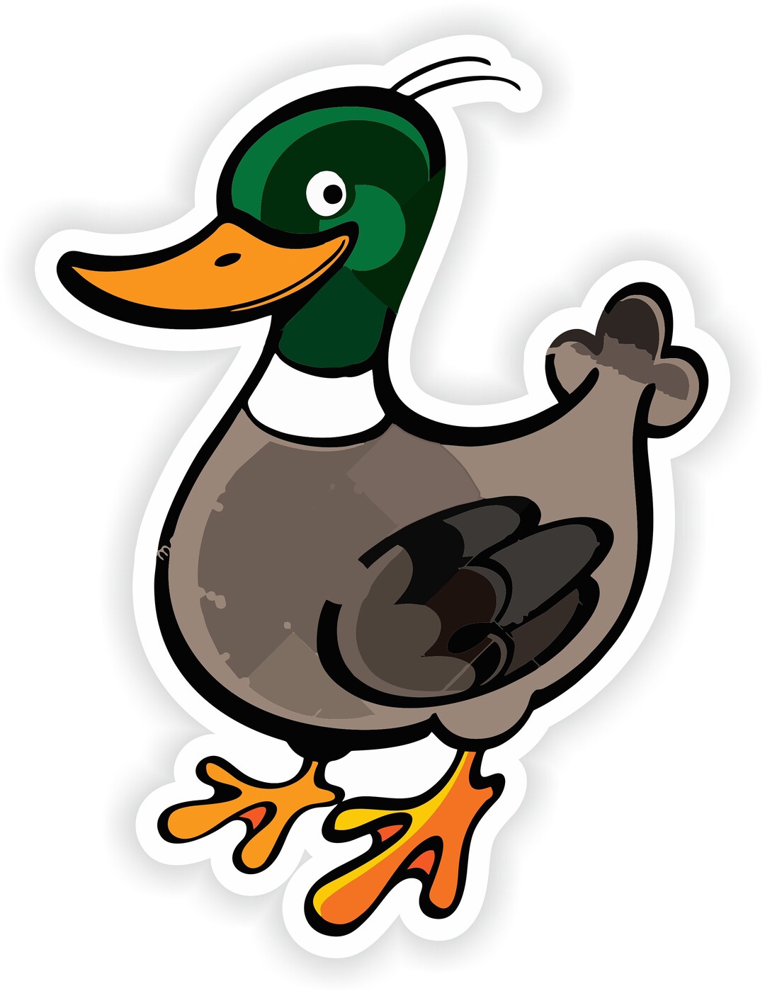Duck Smiling Sticker for Bumper Car Van Truck Motorcycle Helmet Toolbox ...