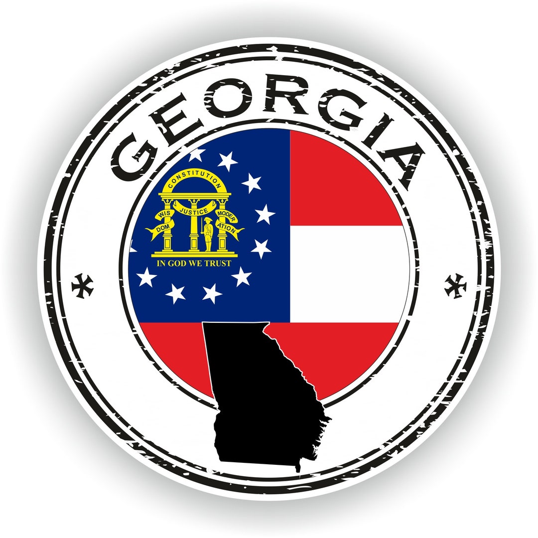 Georgia Usa Seal Round Flag - Digital File Download - Svg, Png, Eps ...