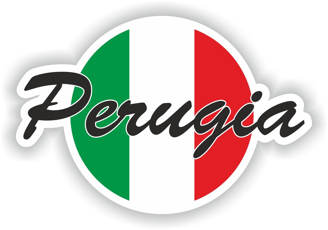 Perugia Sticker Flag for Laptop Book Fridge Guitar Motorcycle Helmet ...