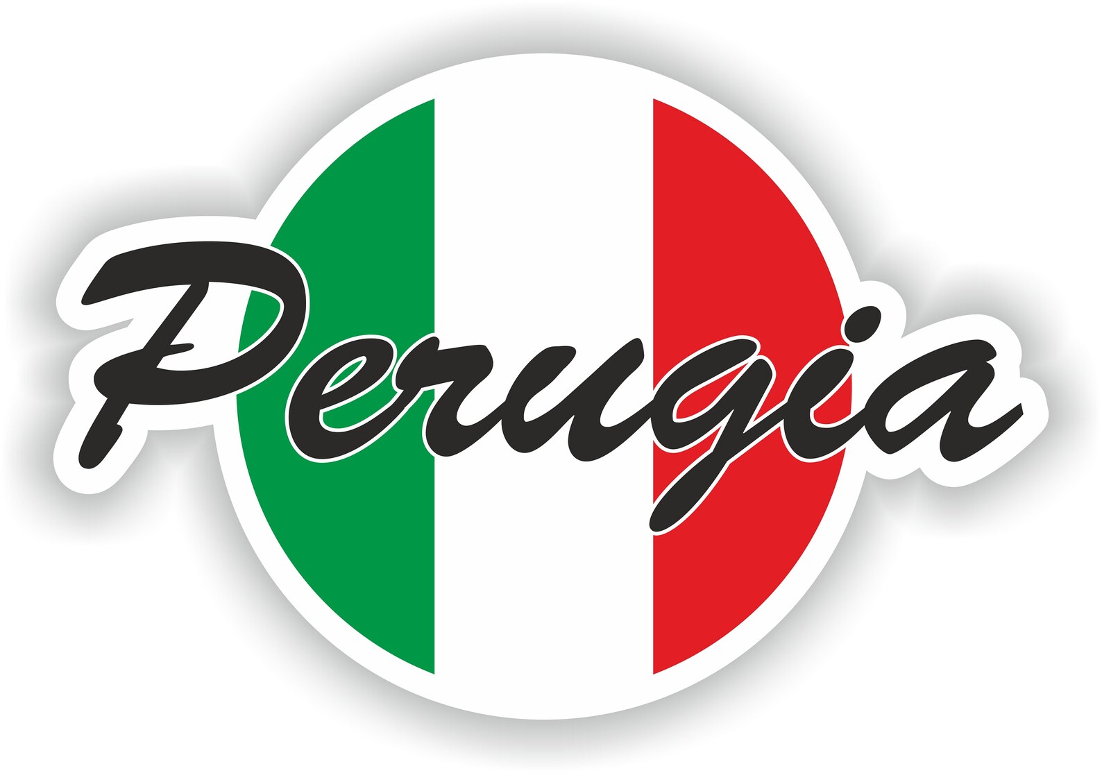 Perugia Sticker Flag for Laptop Book Fridge Guitar Motorcycle Helmet ...