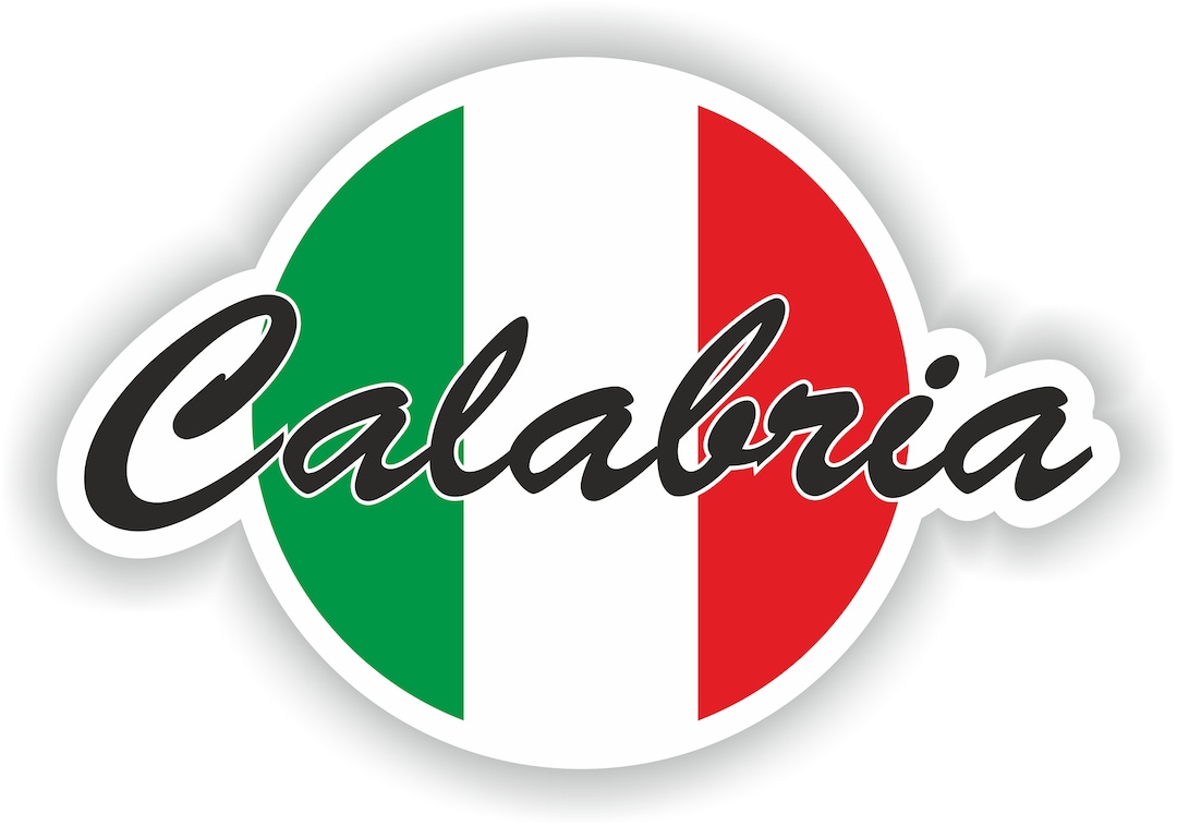 Calabria Sticker Flag for Laptop Book Fridge Guitar Motorcycle Helmet ...