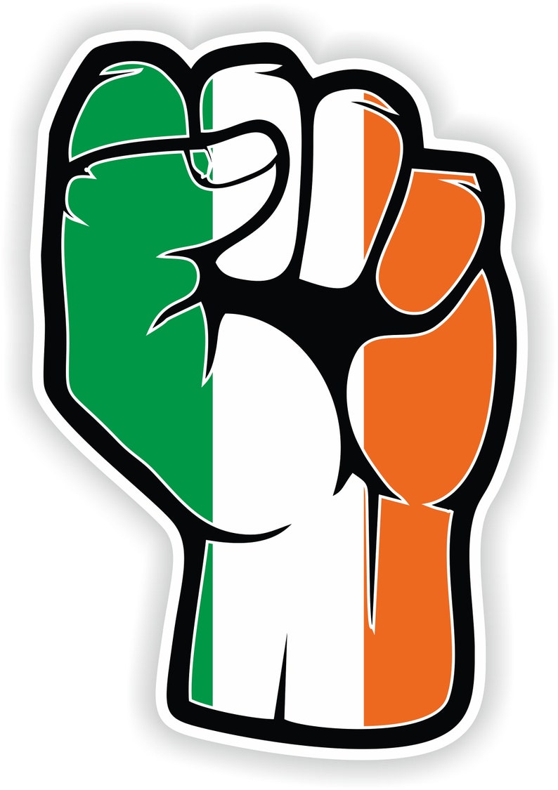 Ireland Sticker Fist Hand for Laptop Book Fridge Guitar Motorcycle ...