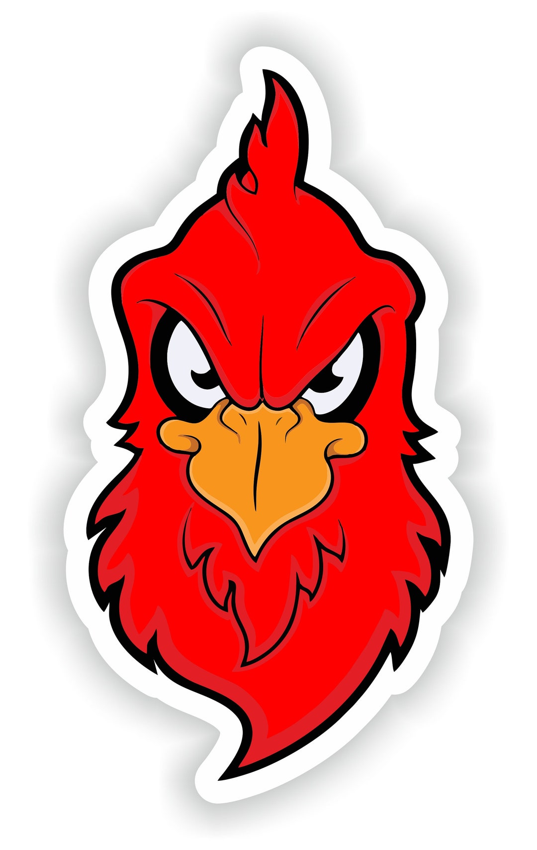 Angry Chicken - Digital File Download - Svg, Png, Eps, Jpg - Etsy