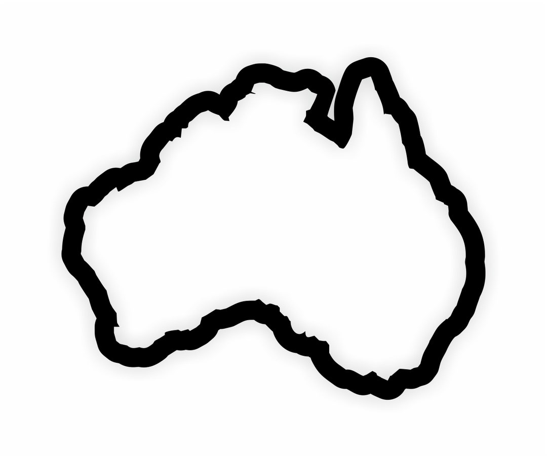 Australia Map Flag Outline Sticker For Laptop Book Fridge Guitar