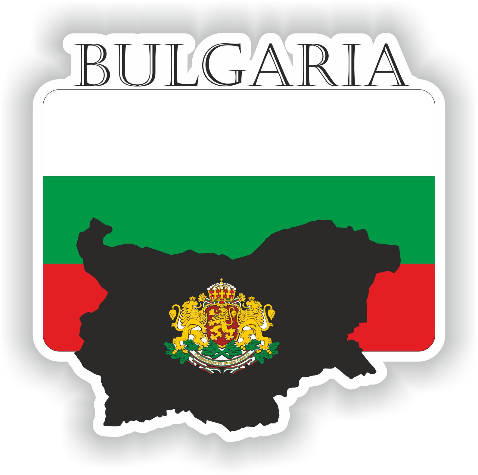 Bulgaria Sticker Flag MF for Laptop Book Fridge Guitar Motorcycle ...