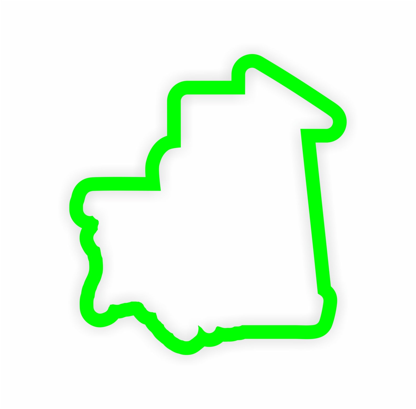 Mauritania Map Flag Outline Sticker for Laptop Book Fridge Guitar ...