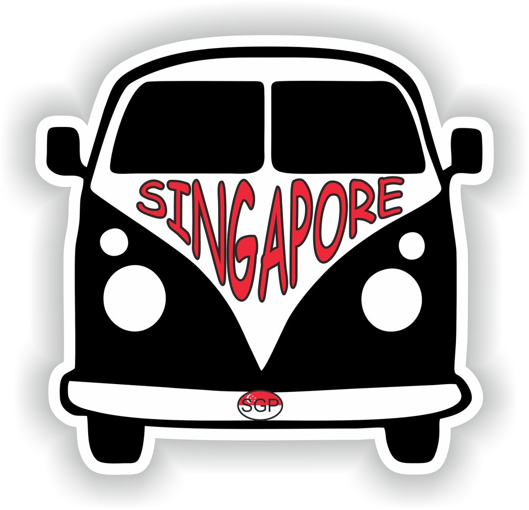 Van Singapore Sticker for Car Truck Mobile Home Caravane Laptop Book ...