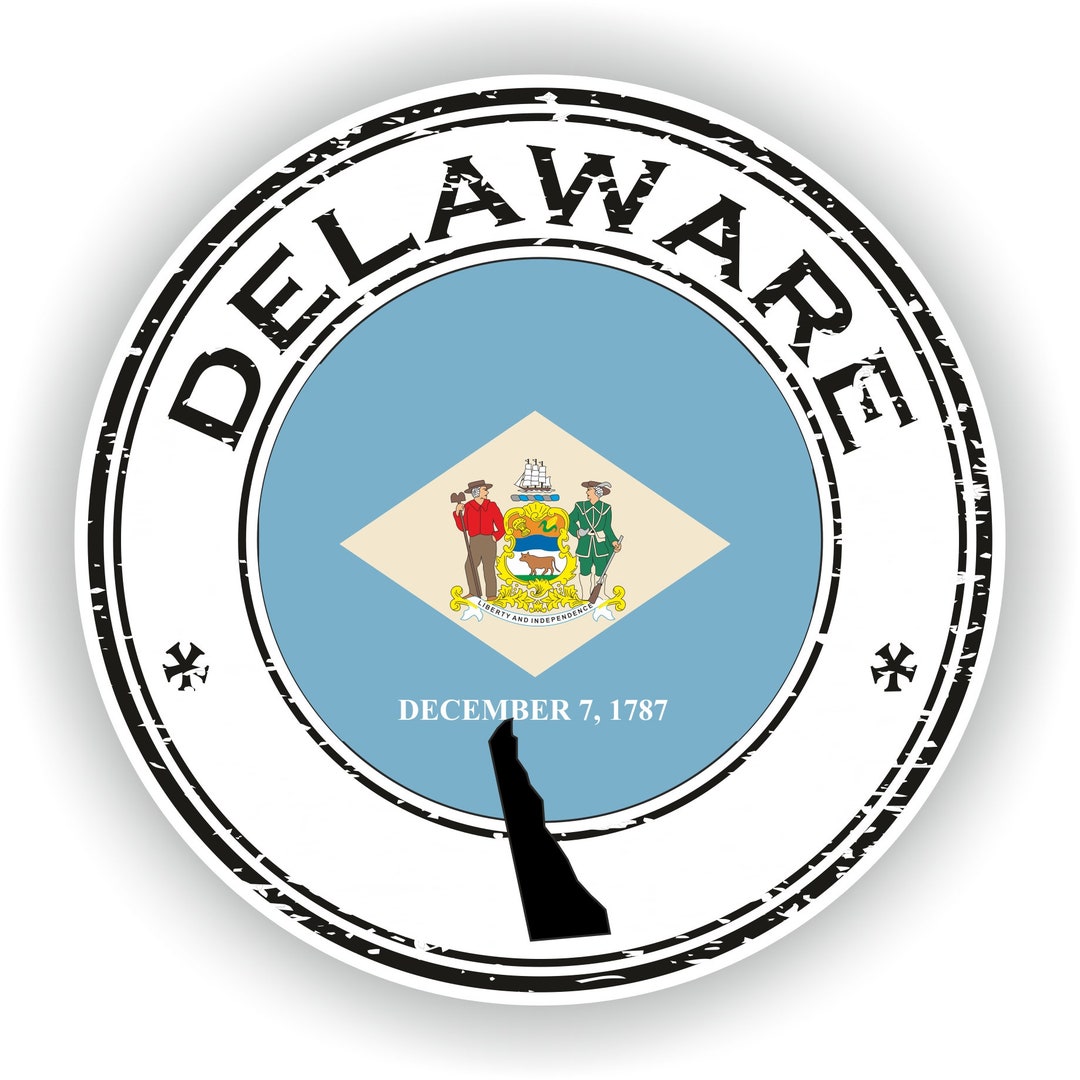 Delaware Seal Round Flag - Digital File Download - Svg, Png, Eps, Jpg ...