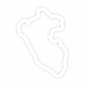 Peru Map Flag Outline Sticker for Laptop Book Fridge Guitar Motorcycle ...