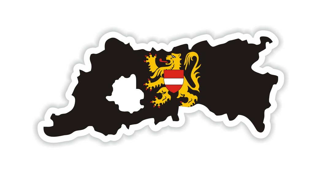 Flemish Brabant Belgium Map Sticker Flag for Laptop Book Fridge Guitar ...