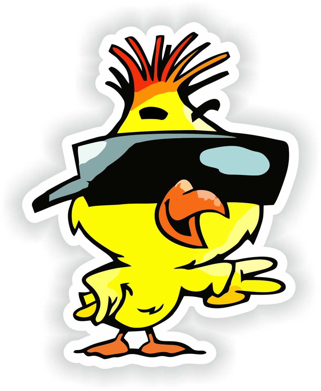 Cool Chicken Sticker for Bumper Car Van Truck Motorcycle Helmet Toolbox ...