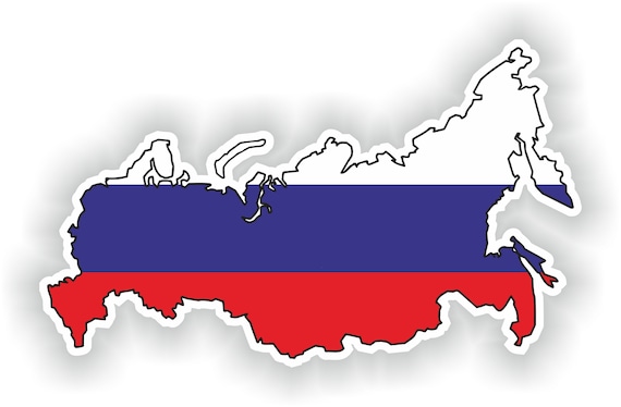 Russia Map Flag