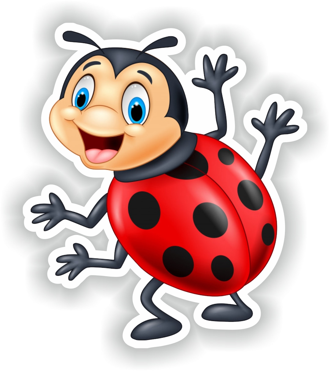 Ladybug Ladybird #02 Sticker for Laptop Book Fridge Guitar Motorcycle ...