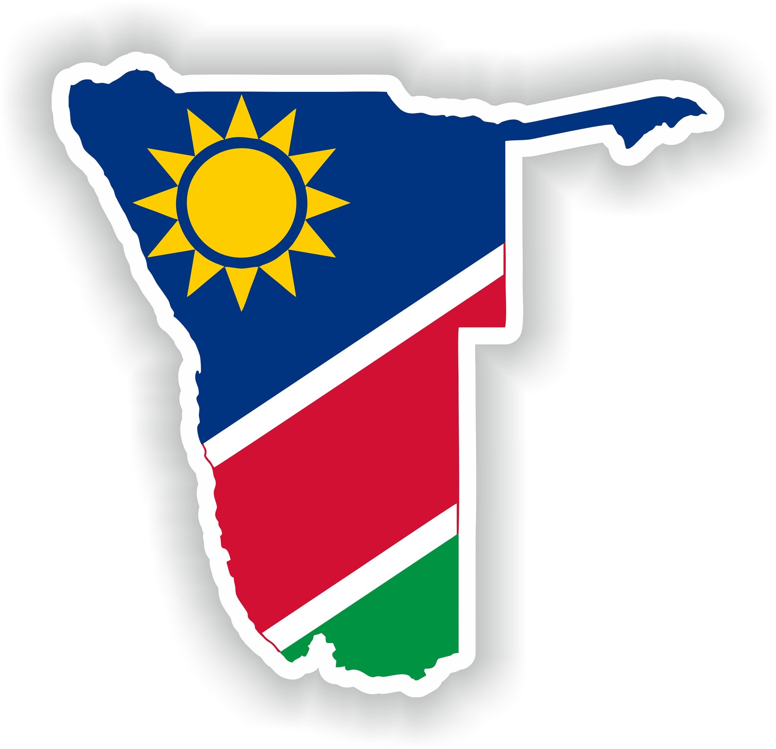 Namibia Map Sticker Flag for Laptop Book Fridge Guitar Motorcycle ...