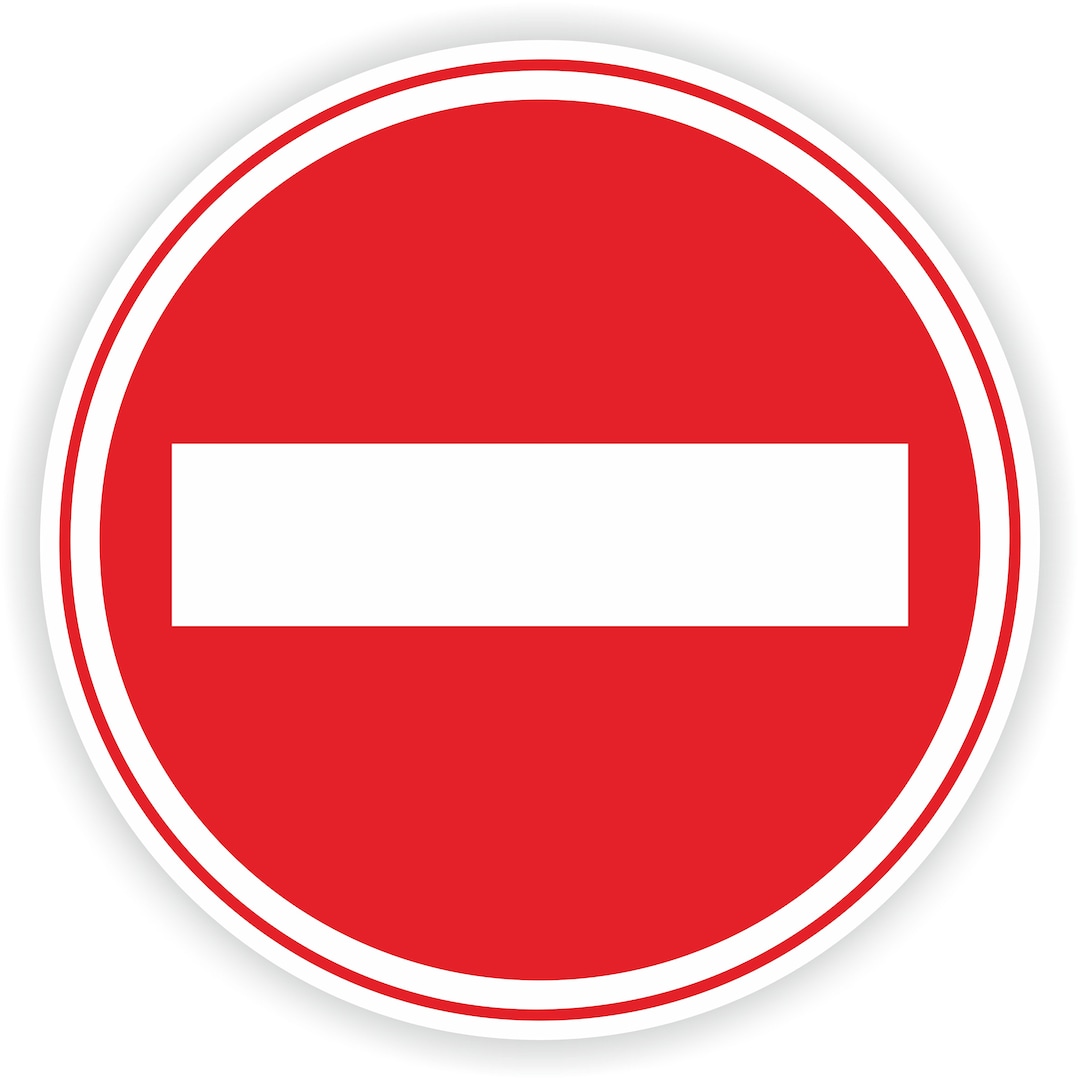 Traffic Interdiction Sign Sticker for Bumper Car Laptop Book Suitcase ...