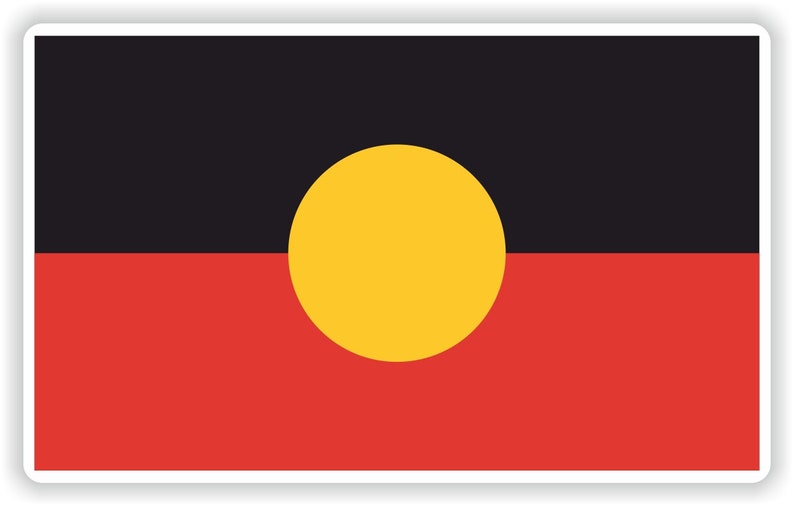 Australian Aboriginal Flag Sticker for Laptop Book Fridge Guitar ...